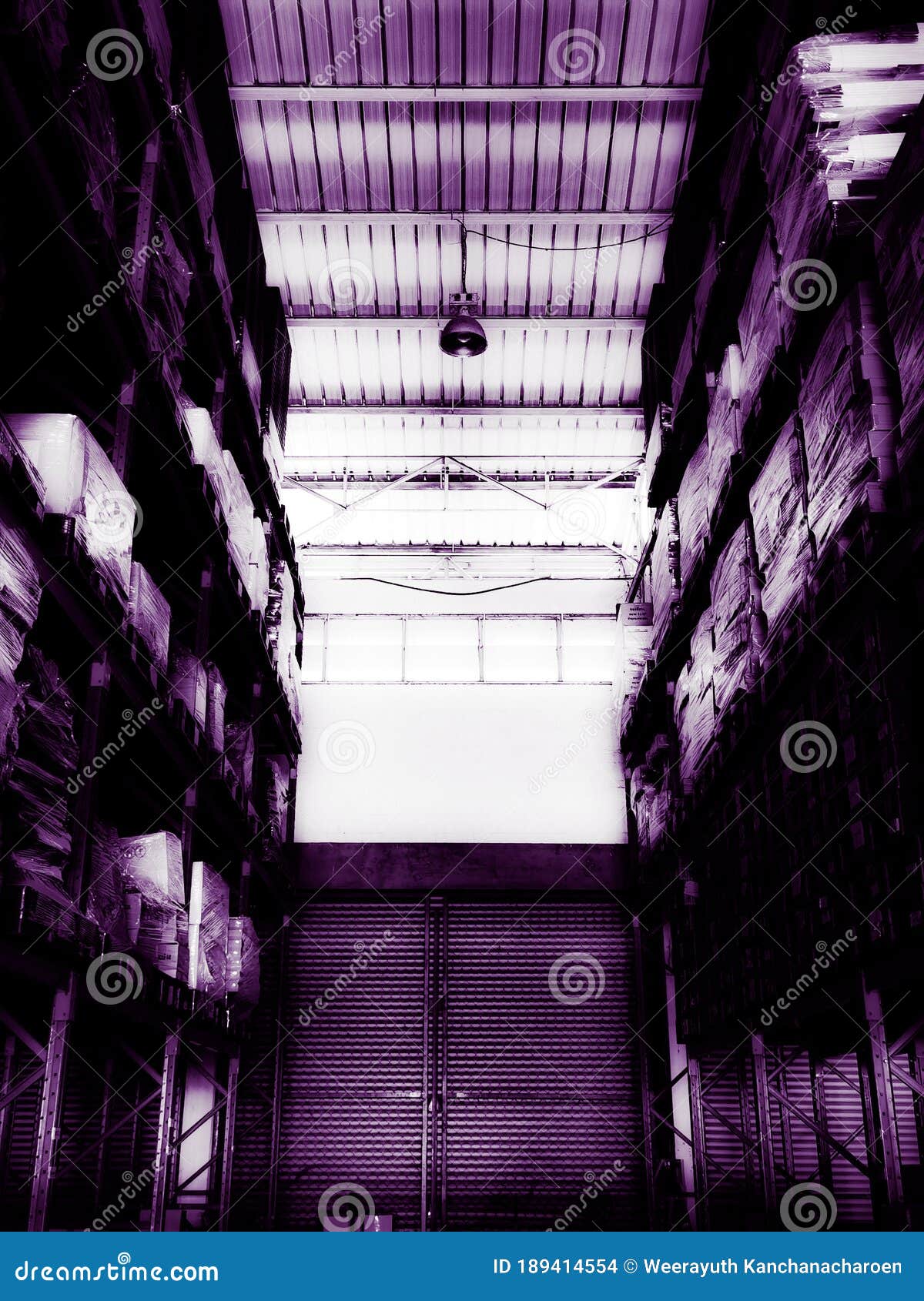 Warehouse Cargo Building Store, Warehouse Interior with Shelves ...