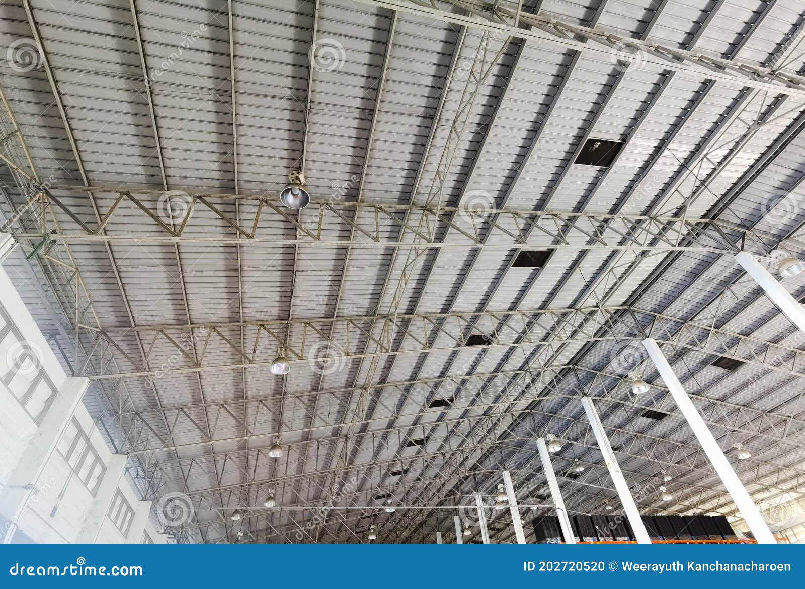 Warehouse Cargo Building Store, Warehouse Interior with Shelves ...