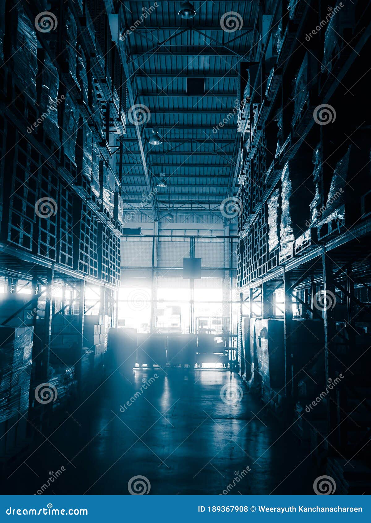 Warehouse Cargo Building Store, Warehouse Interior with Shelves ...