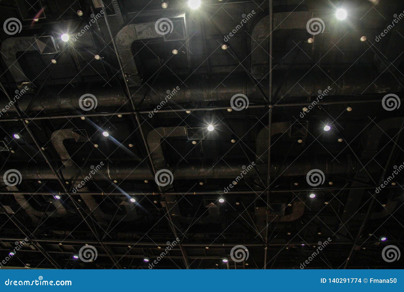 Warehouse Ceiling Structure Stock Photo - Image of industry, ceilling ...