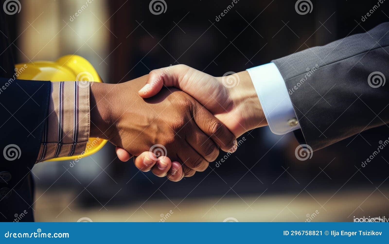 Warehouse Collaboration. Businessman and Engineer Shake Hands ... Warehouse Collaboration. Businessman and Engineer Shake Hands ...