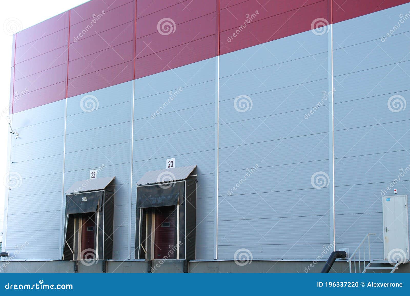 Warehouse Complex Outside with a Gate for Loading Goods into the Car ...