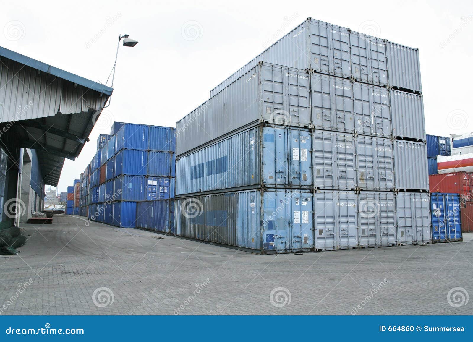 Warehouse containers stock photo. Image of cargo, crate - 664860