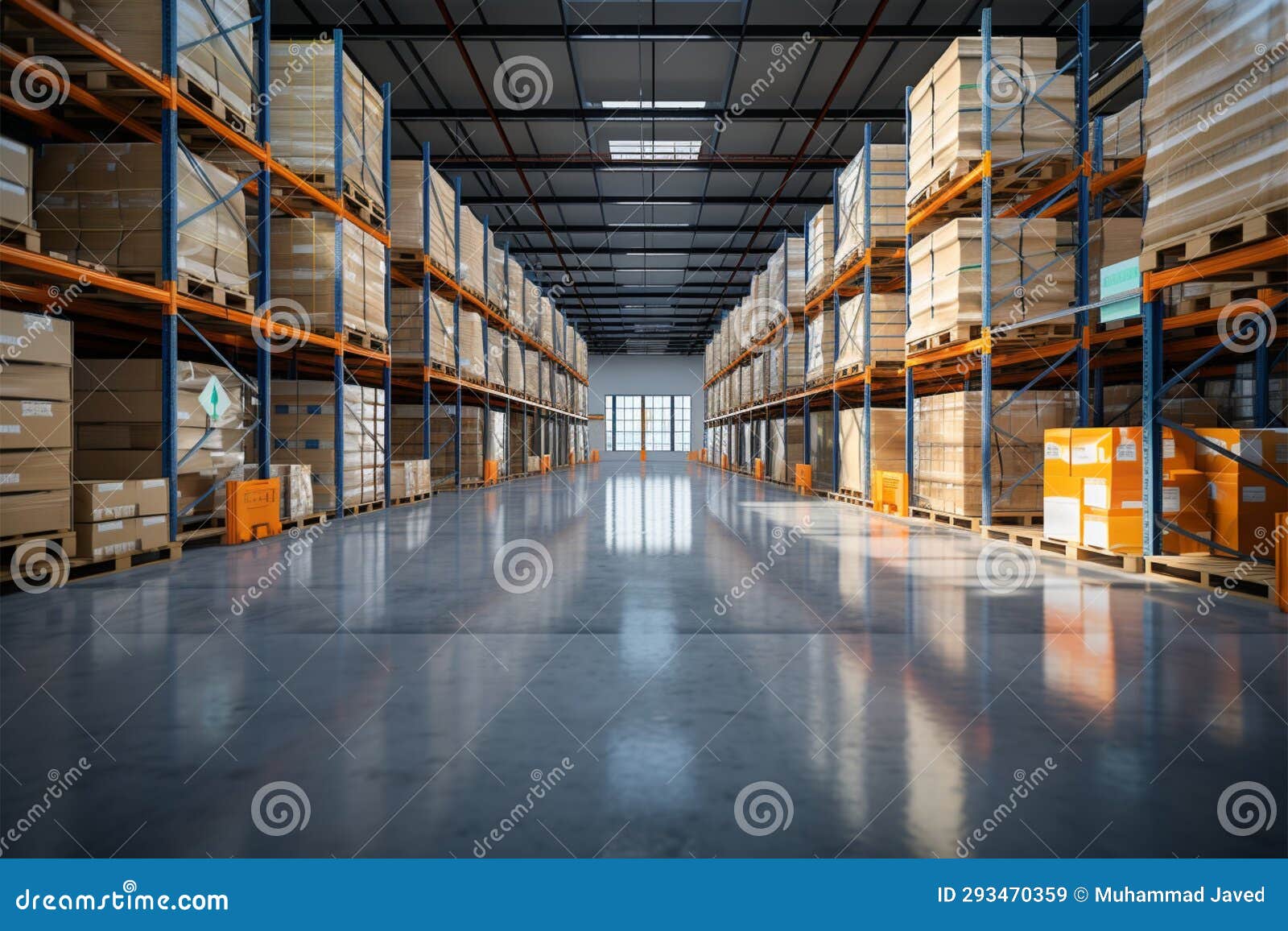 Warehouse at the Core of a Logistics Center for Storage Stock ...