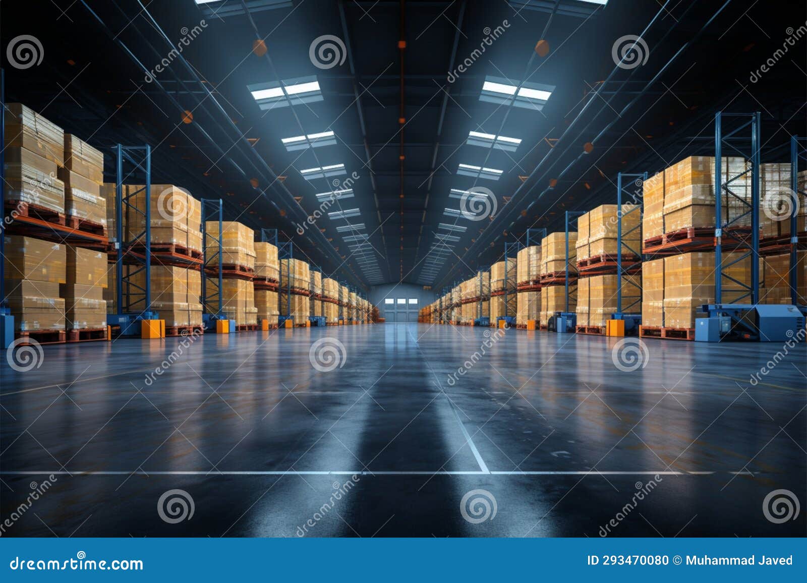 Warehouse at the Core of a Logistics Center for Storage Stock ...