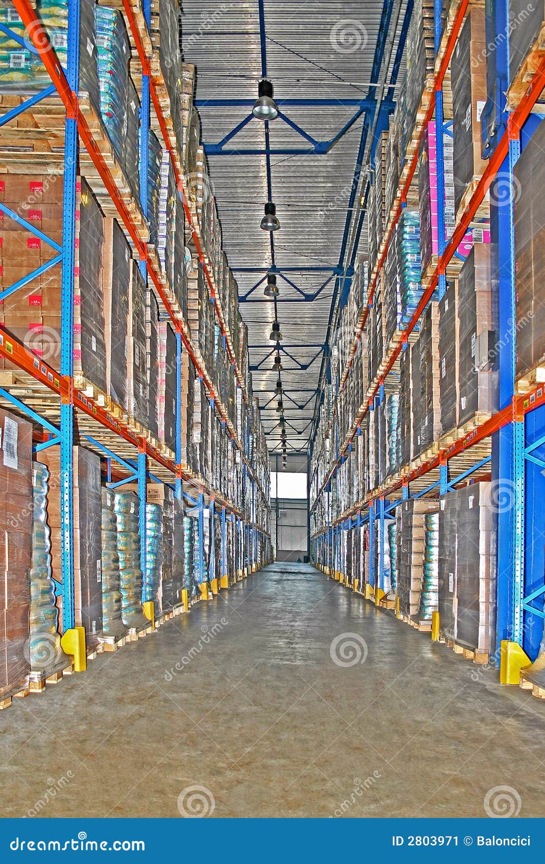 Warehouse corridor stock image. Image of container, retail - 2803971