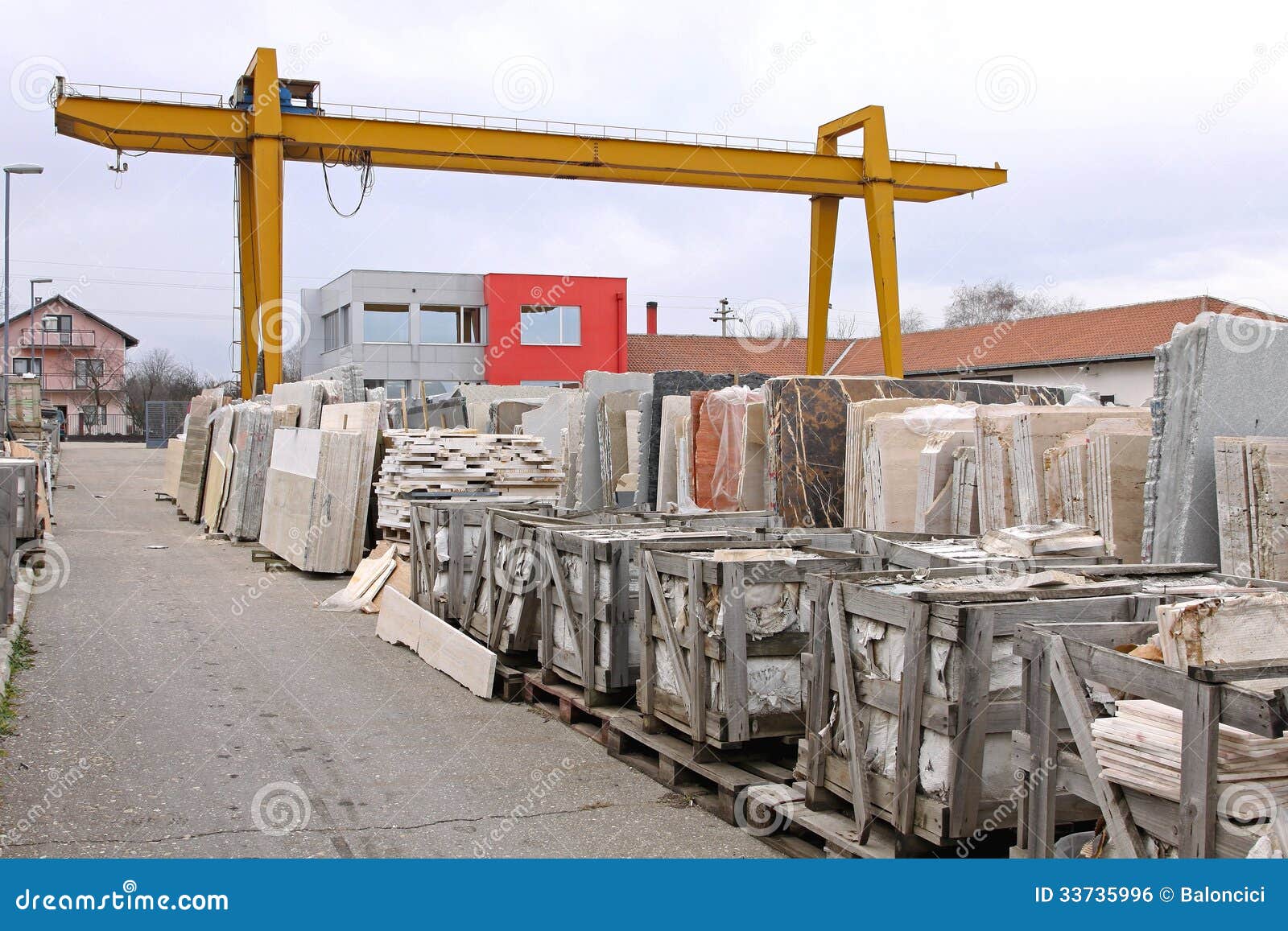 Warehouse crane stock photo. Image of material, tiles - 33735996