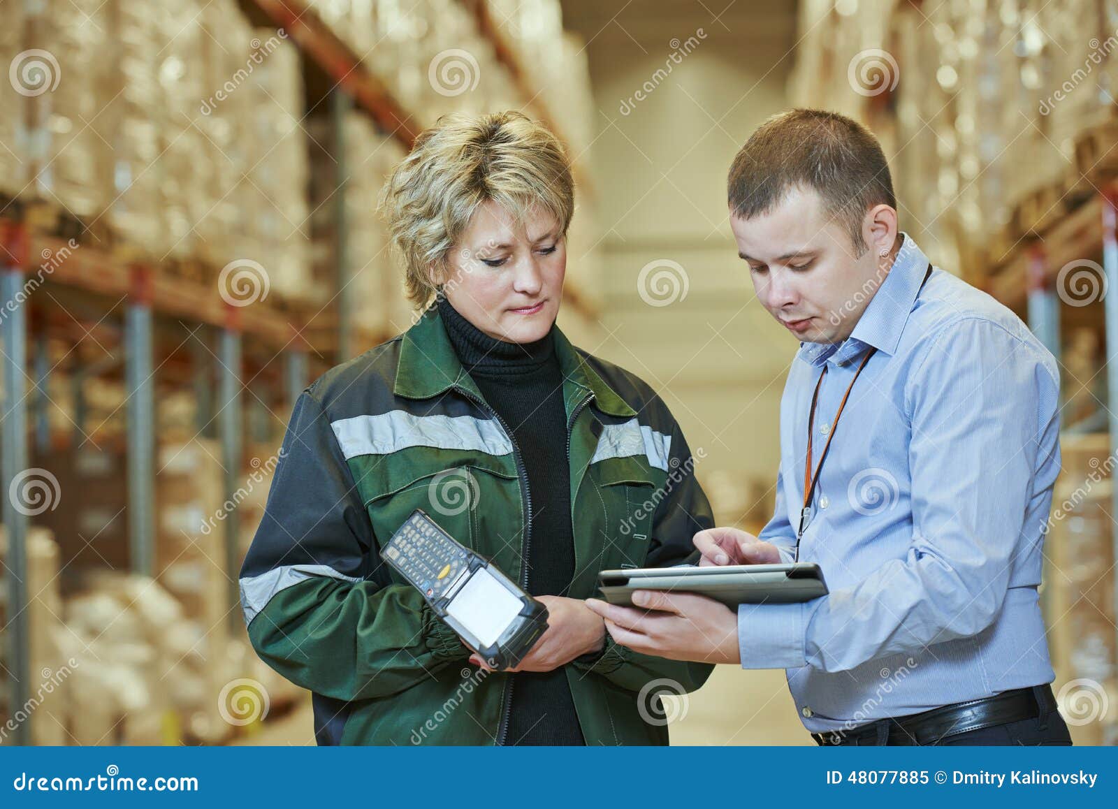 Warehouse crew at work stock image. Image of caucasian - 48077885