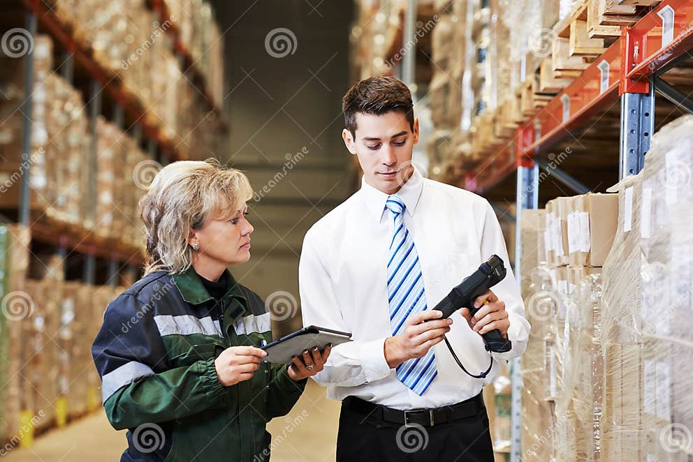 Warehouse crew at work stock photo. Image of male, freight - 50632722
