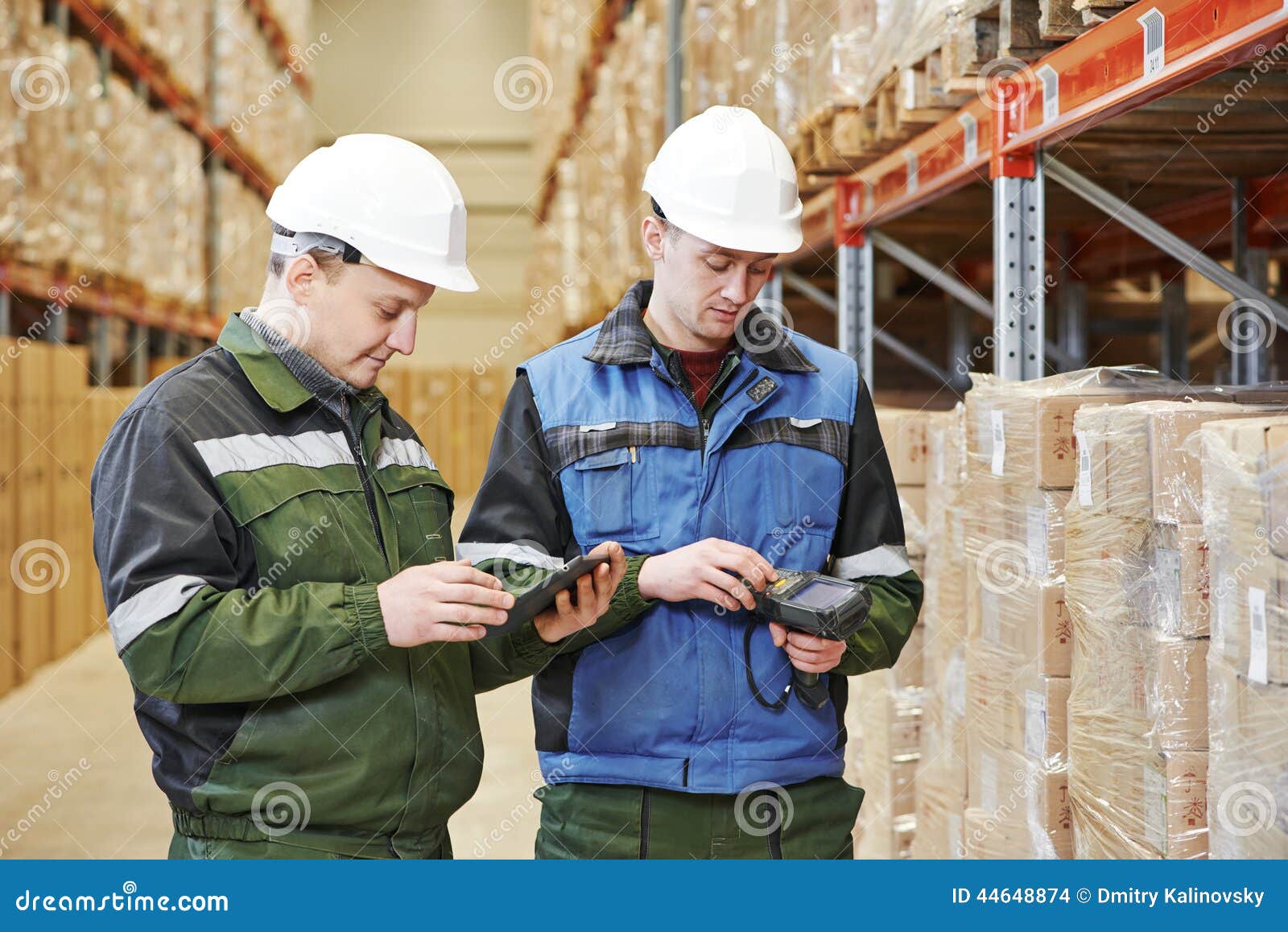 Warehouse crew at work stock photo. Image of manager - 44648874