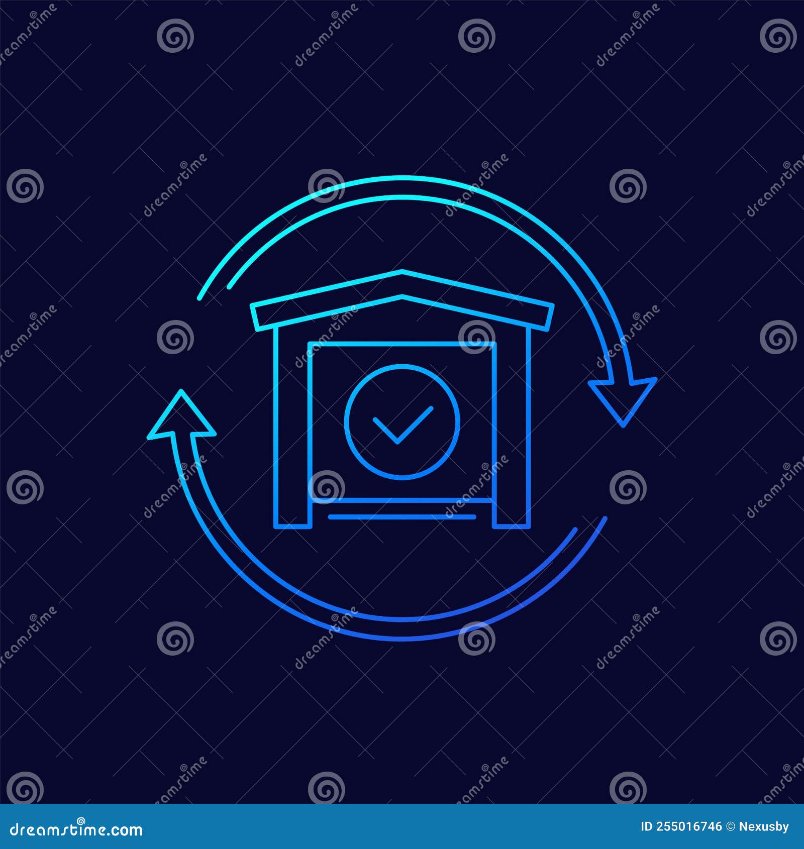 Warehouse, Depot Line Vector Icon Stock Vector - Illustration of ...