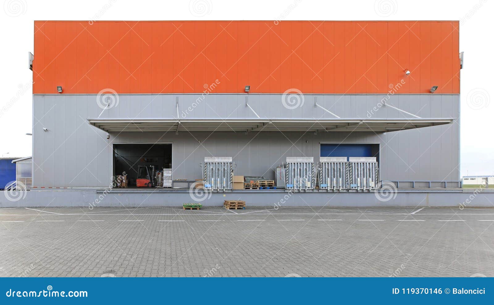 Warehouse Dock stock photo. Image of exterior, factory - 119370146
