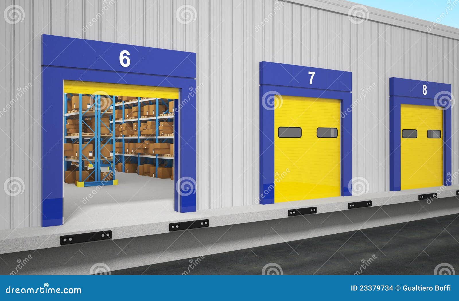 Warehouse dock station stock illustration. Illustration of station ...