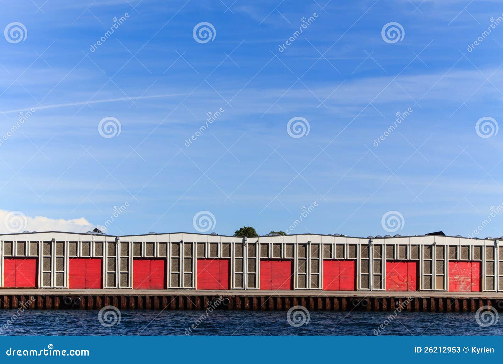 Warehouse at the docks stock image. Image of industrial - 26212953