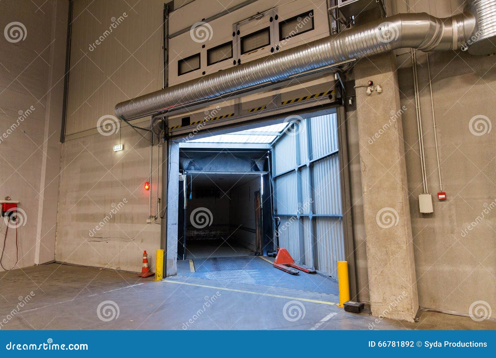 Warehouse Door or Gate and Truck Container Stock Photo - Image of ...