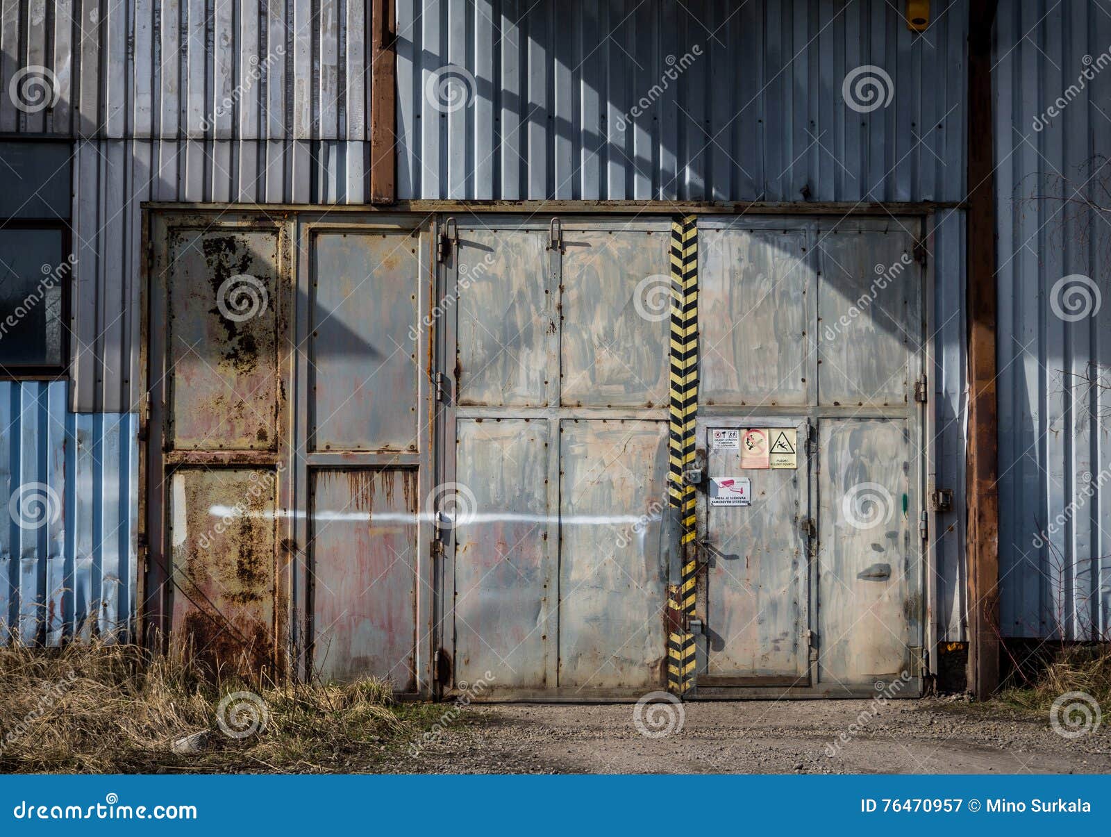 Warehouse doors stock image. Image of loading, architecture - 76470957