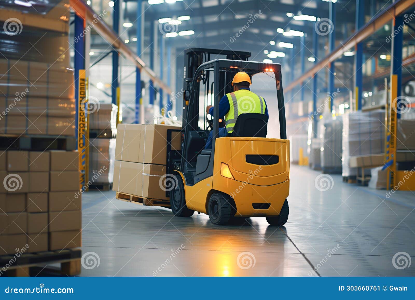 Warehouse Dynamics, Forklift Operator in Action, Streamlined Logistics ...