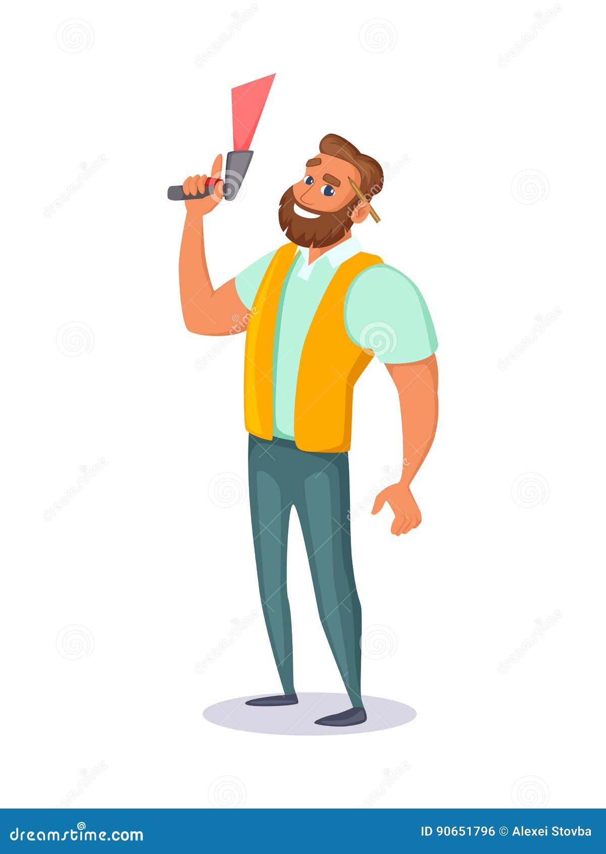 Warehouse Employee Holds a Barcode Scanner in His Hand. Concept ...