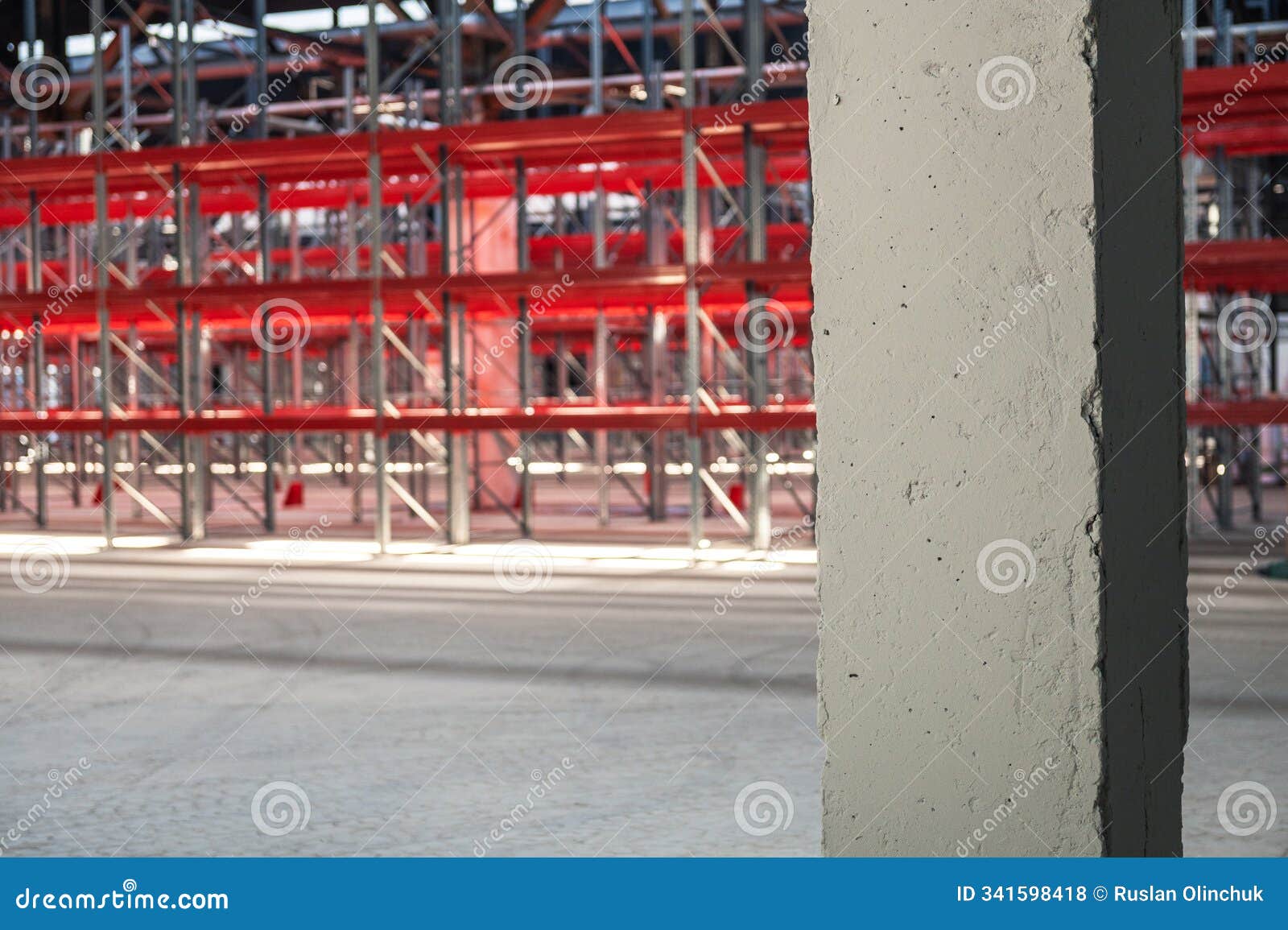 Warehouse with Empty High Pallet Racks, Shelving System Stock Photo ...