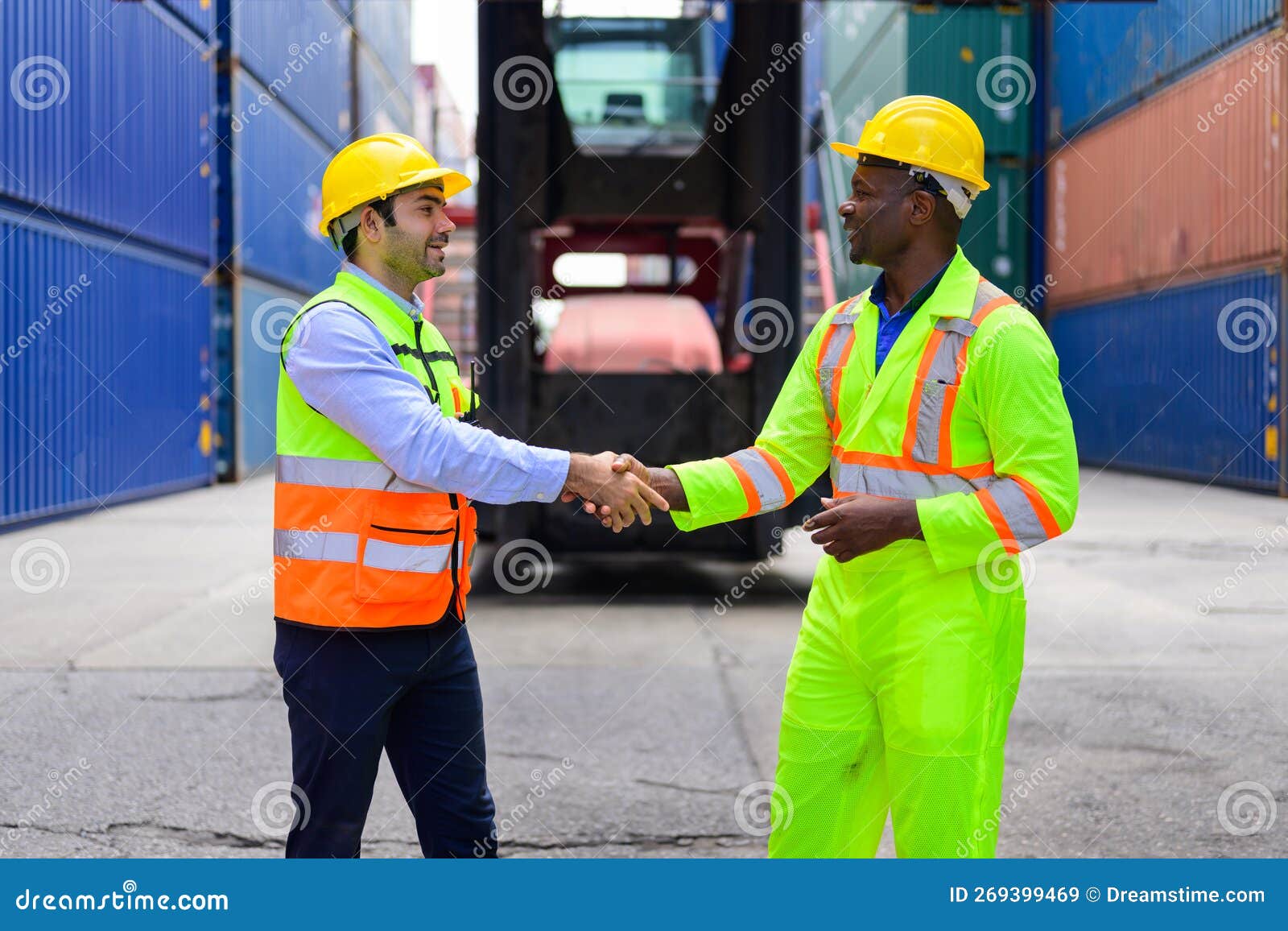 Warehouse Engineer Working at Container Yard Stock Image - Image of ...