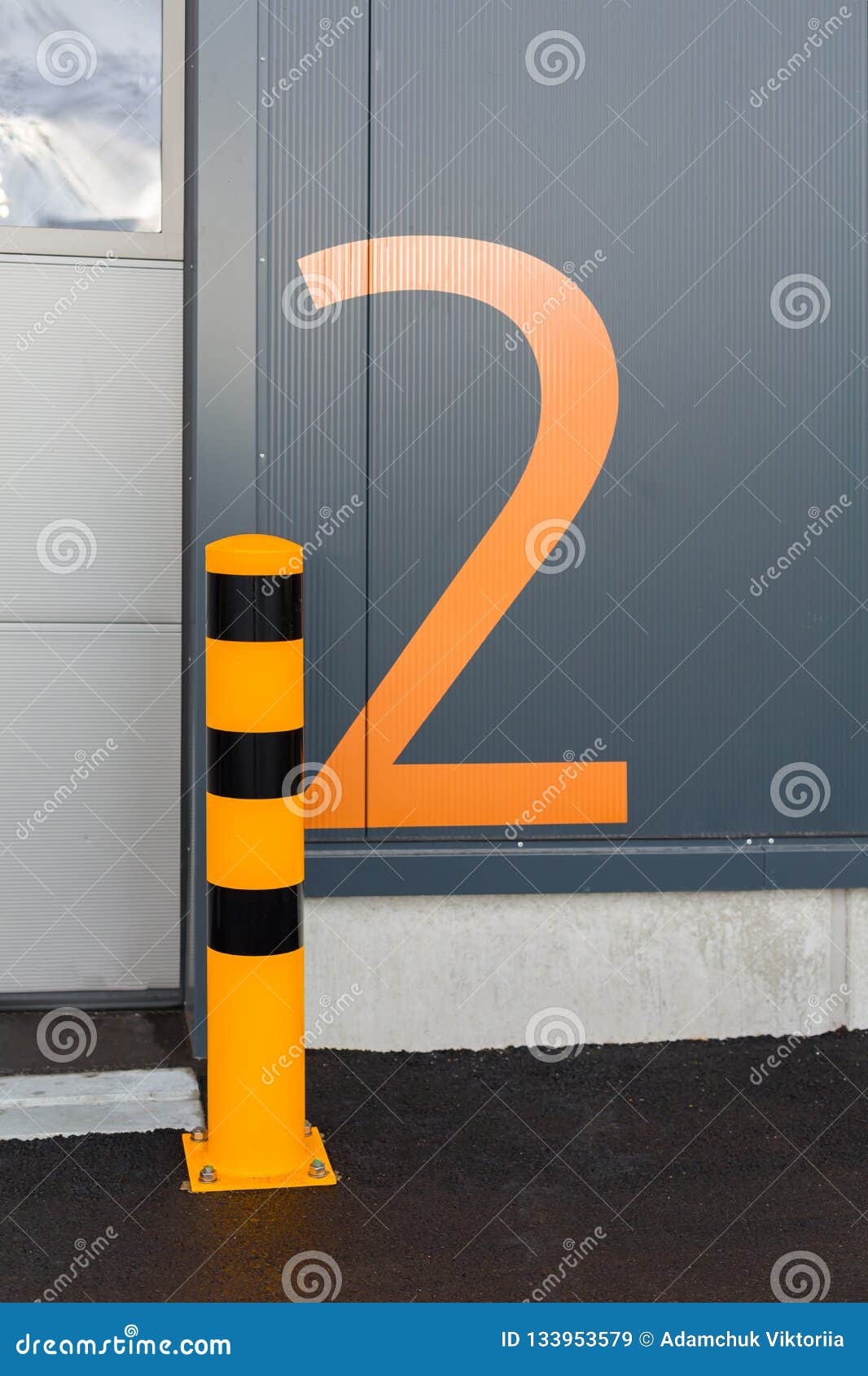 Warehouse Entrance with Numbers in Logistic Warehouse. Stock Image ...