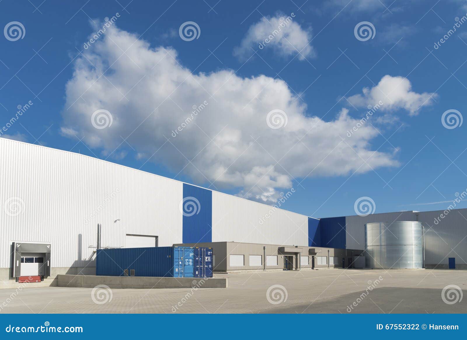 Warehouse exterior stock photo. Image of door, parking - 67552322