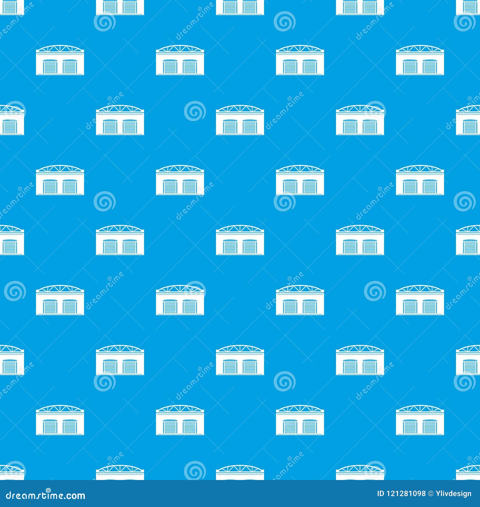 Warehouse Factory Pattern Vector Seamless Blue Stock Vector ...