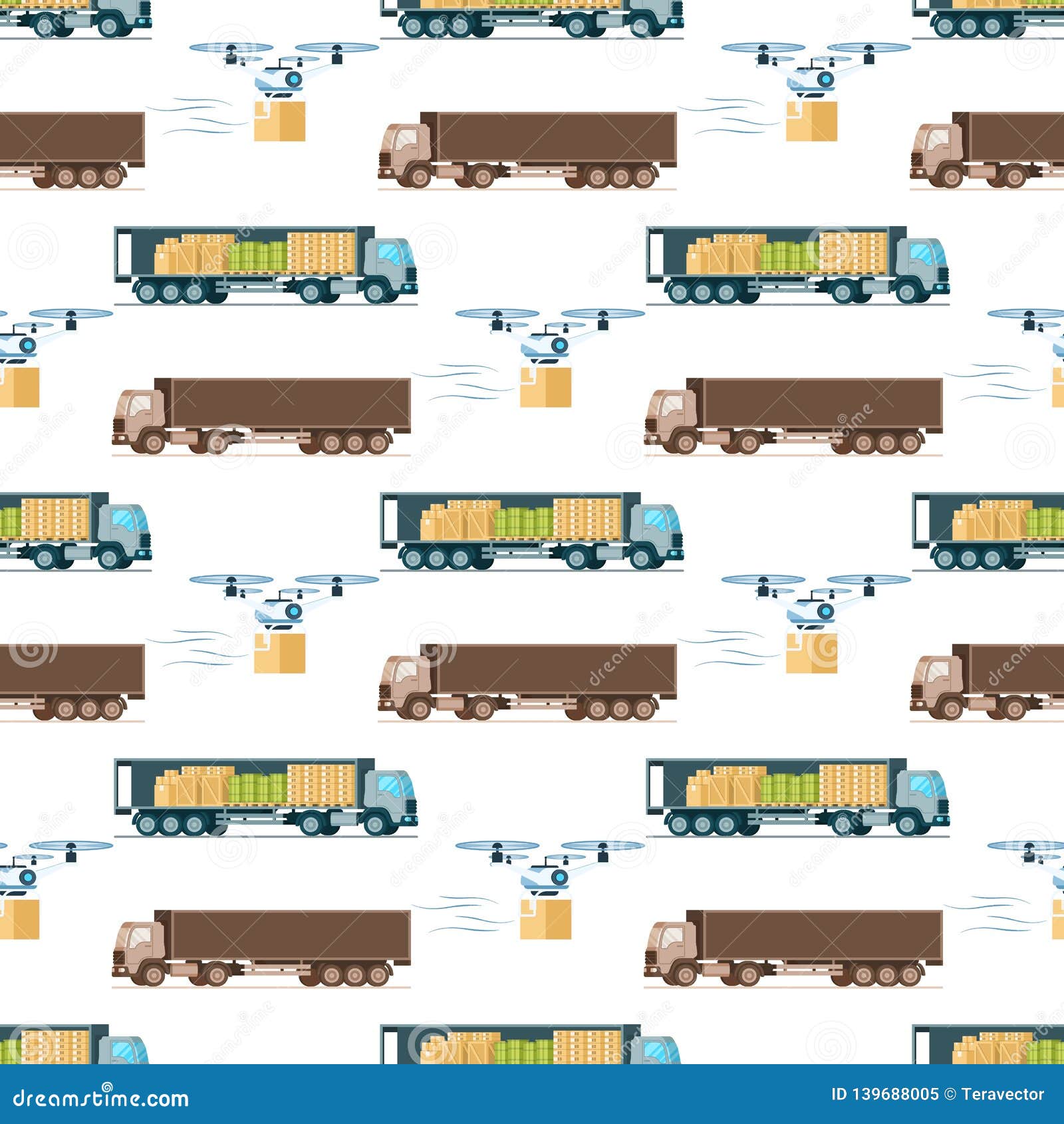 Warehouse Fast Delivery Item Seamless Pattern Stock Vector ...