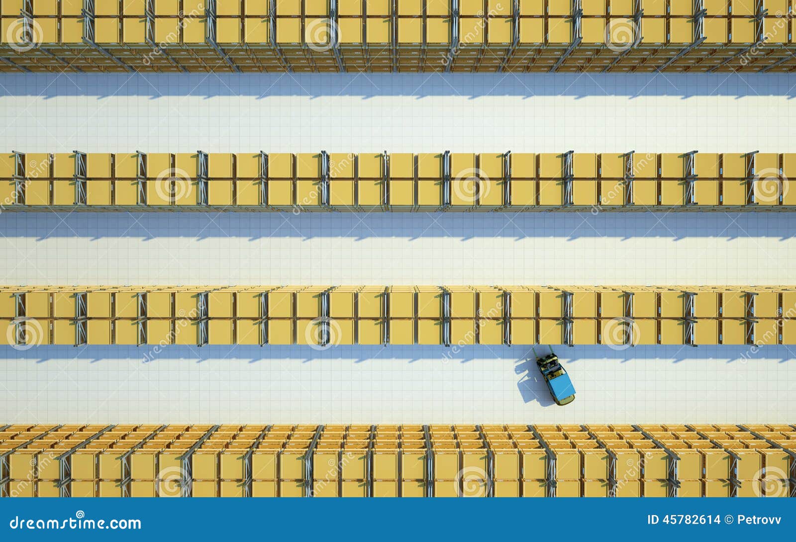 Warehouse stock illustration. Illustration of full, pass - 45782614