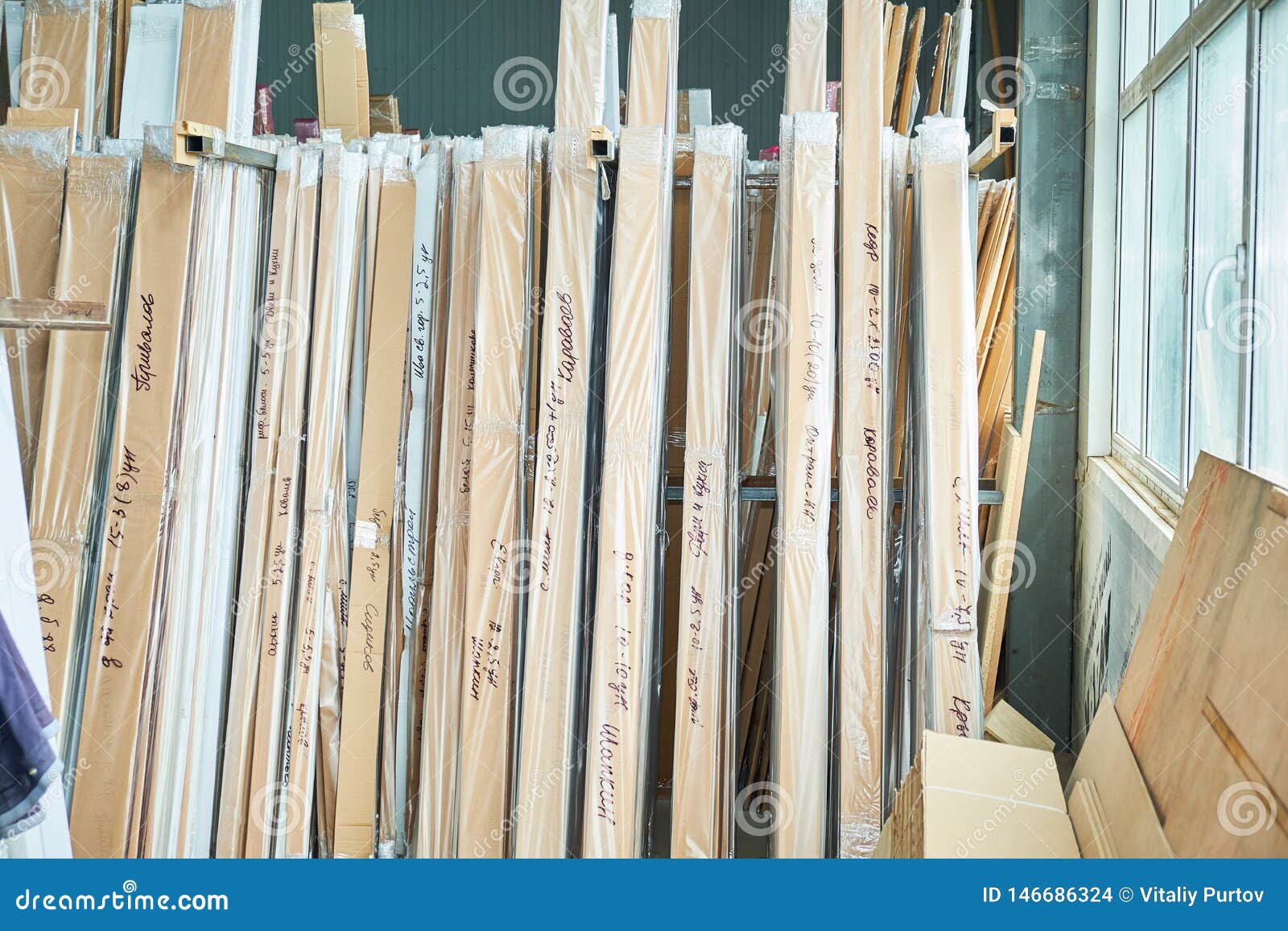 Warehouse of Finished and Packed Doors, Production of Interior and ...