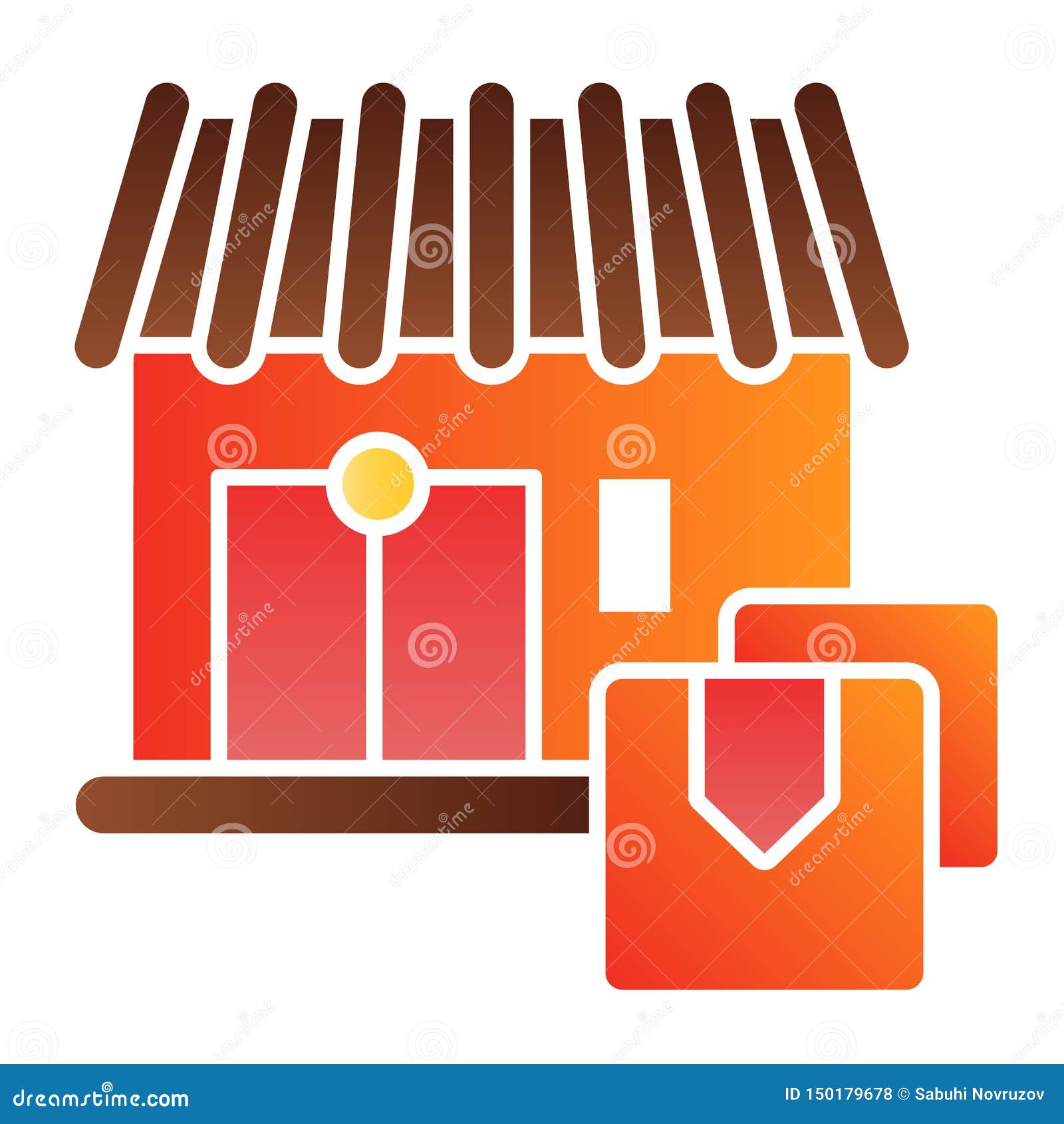 Warehouse Flat Icon. Building Color Icons in Trendy Flat Style Stock ...