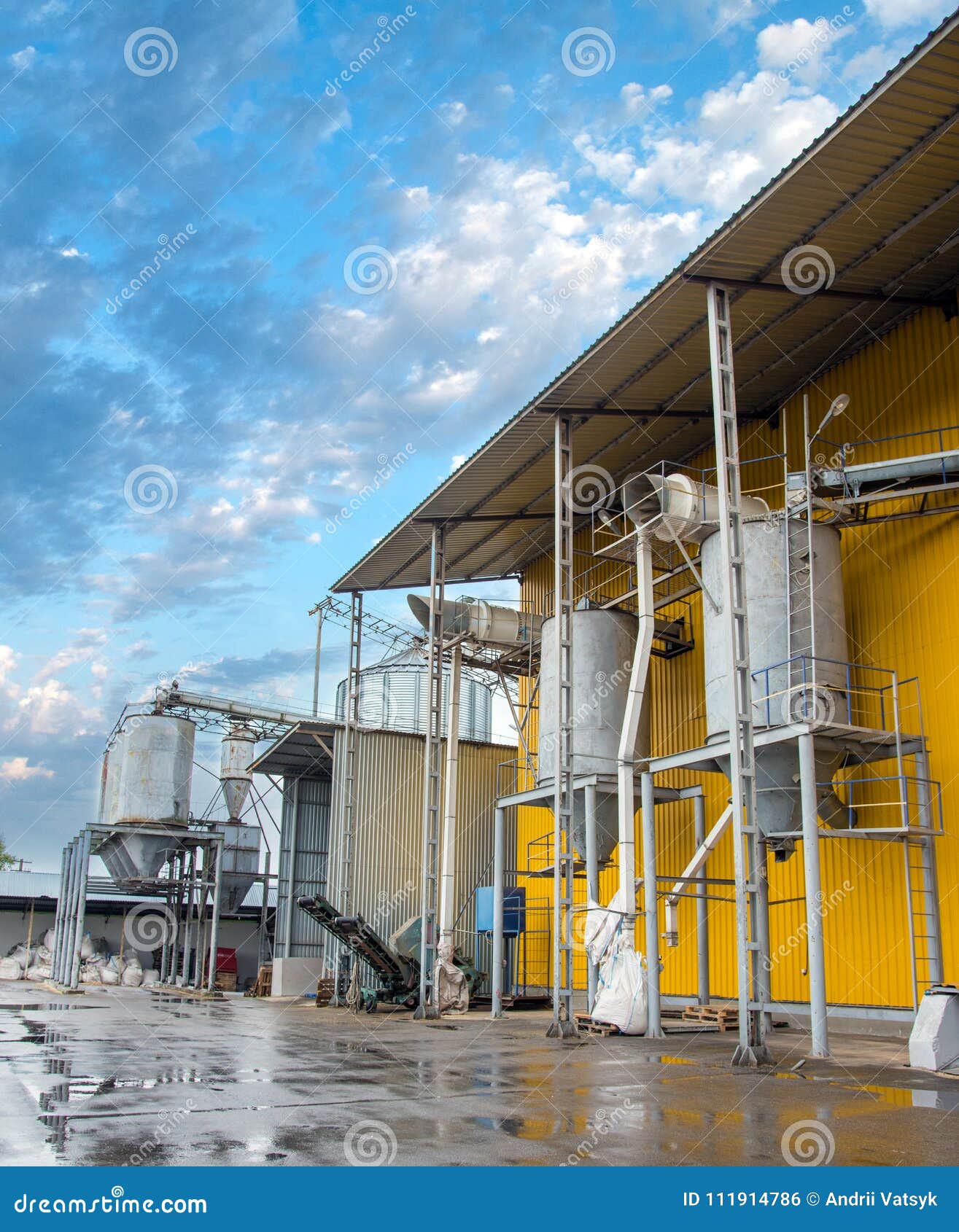 The warehouse with flour stock photo. Image of mill - 111914786