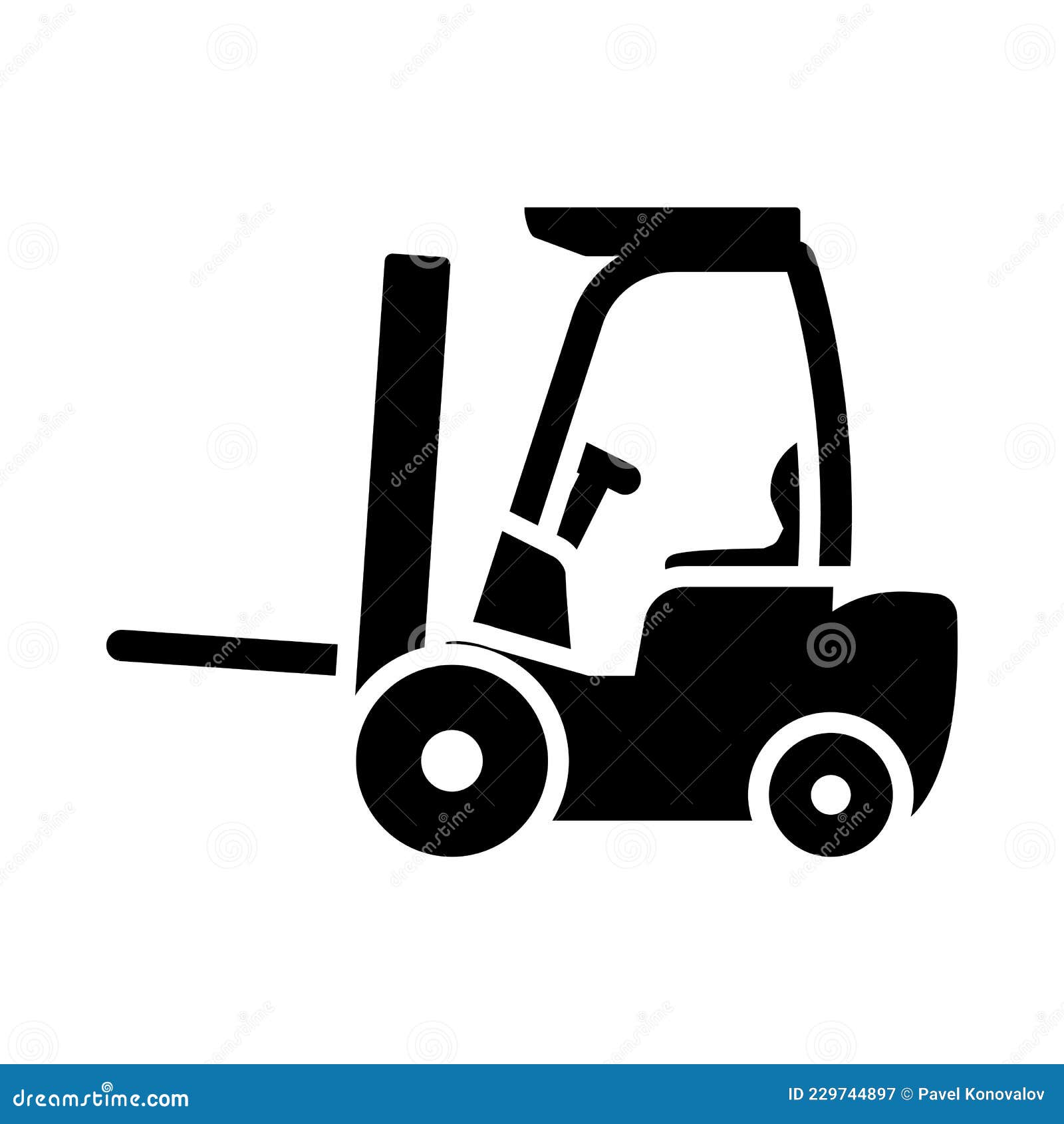 Warehouse Forklift Icon stock vector. Illustration of lift - 229744897