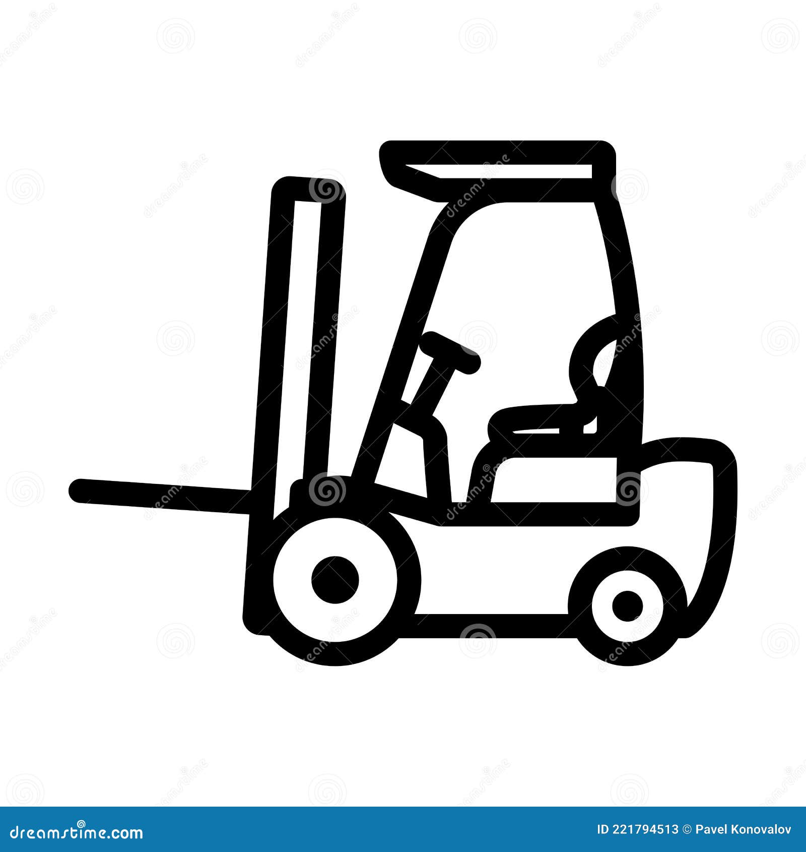 Warehouse Forklift Icon stock vector. Illustration of pallet - 221794513