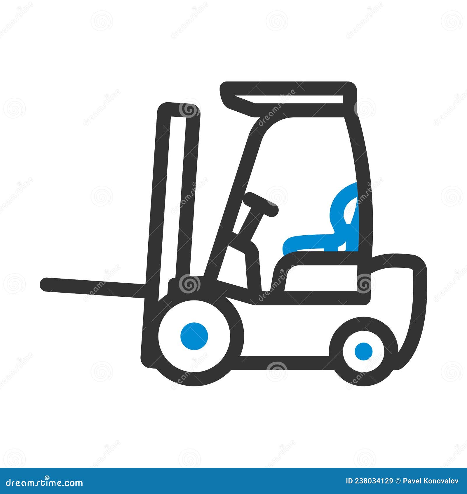 Warehouse Forklift Icon stock vector. Illustration of logistic - 238034129