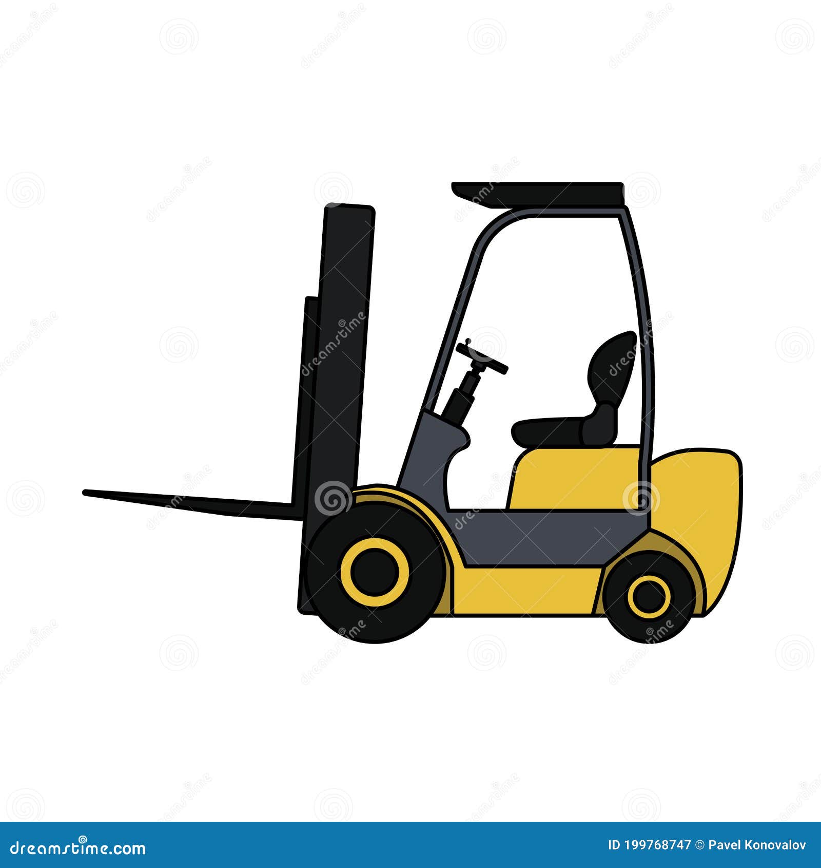 Warehouse Forklift Icon stock vector. Illustration of equipment - 199768747