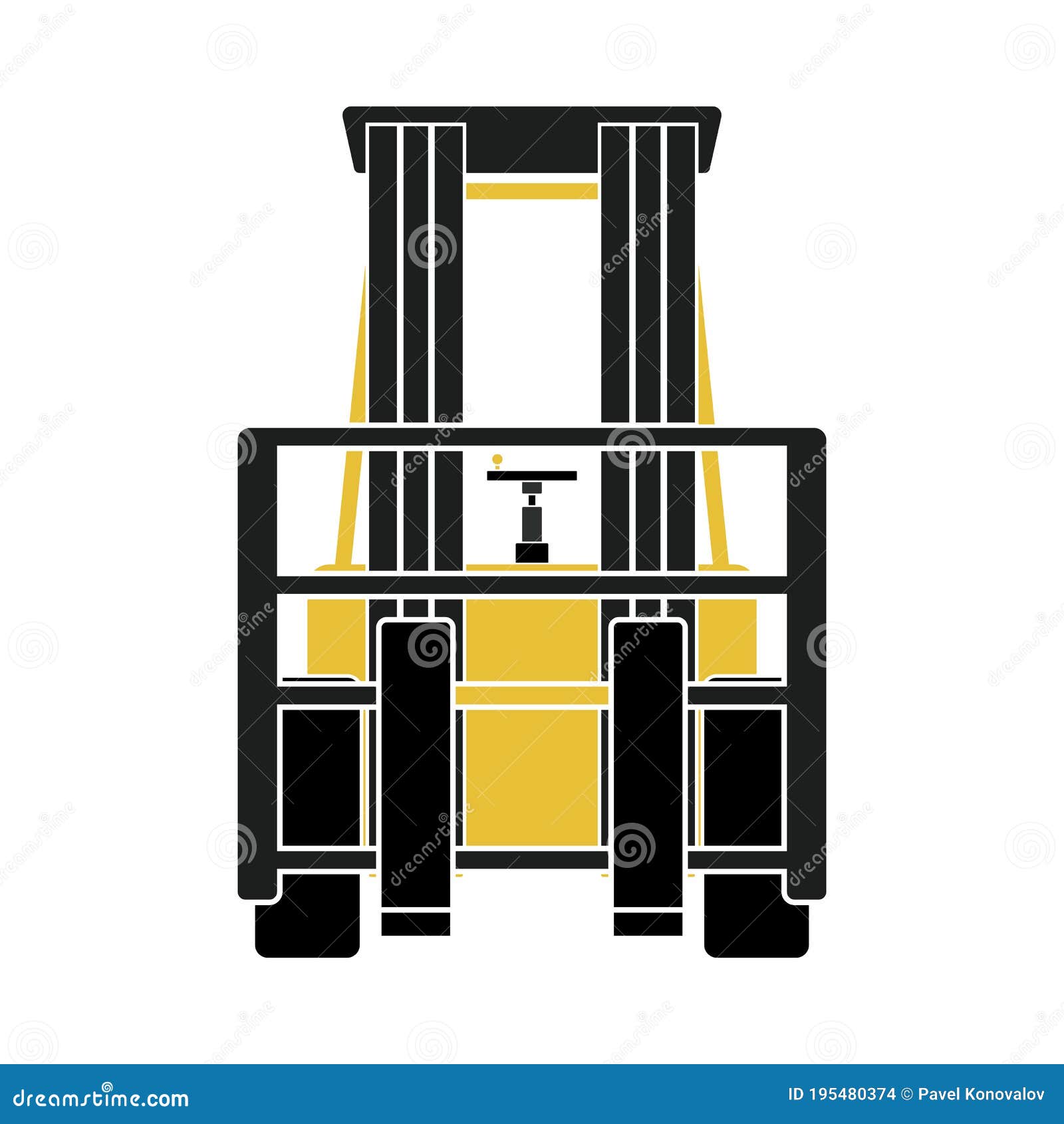 Warehouse Forklift Icon stock vector. Illustration of industrial ...