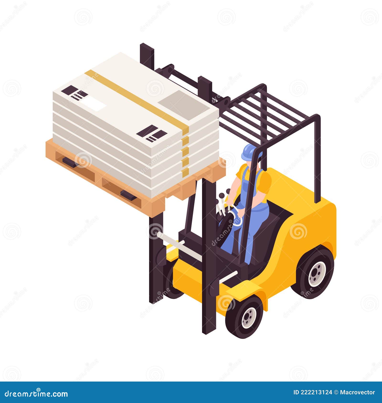 Warehouse Forklift Icon stock vector. Illustration of warehouse - 222213124