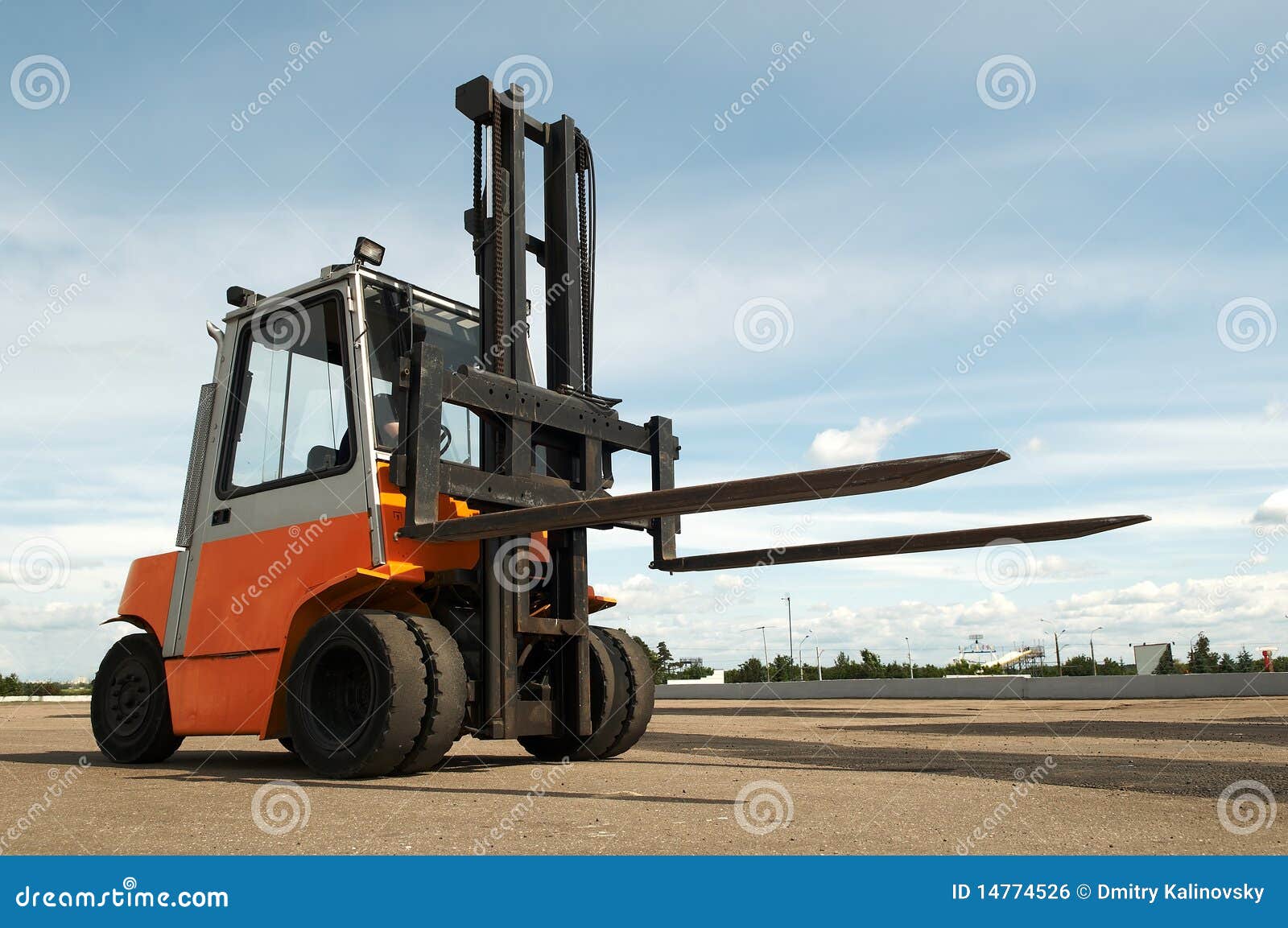 Warehouse Forklift Loader Outdoors Stock Photo - Image of working ...