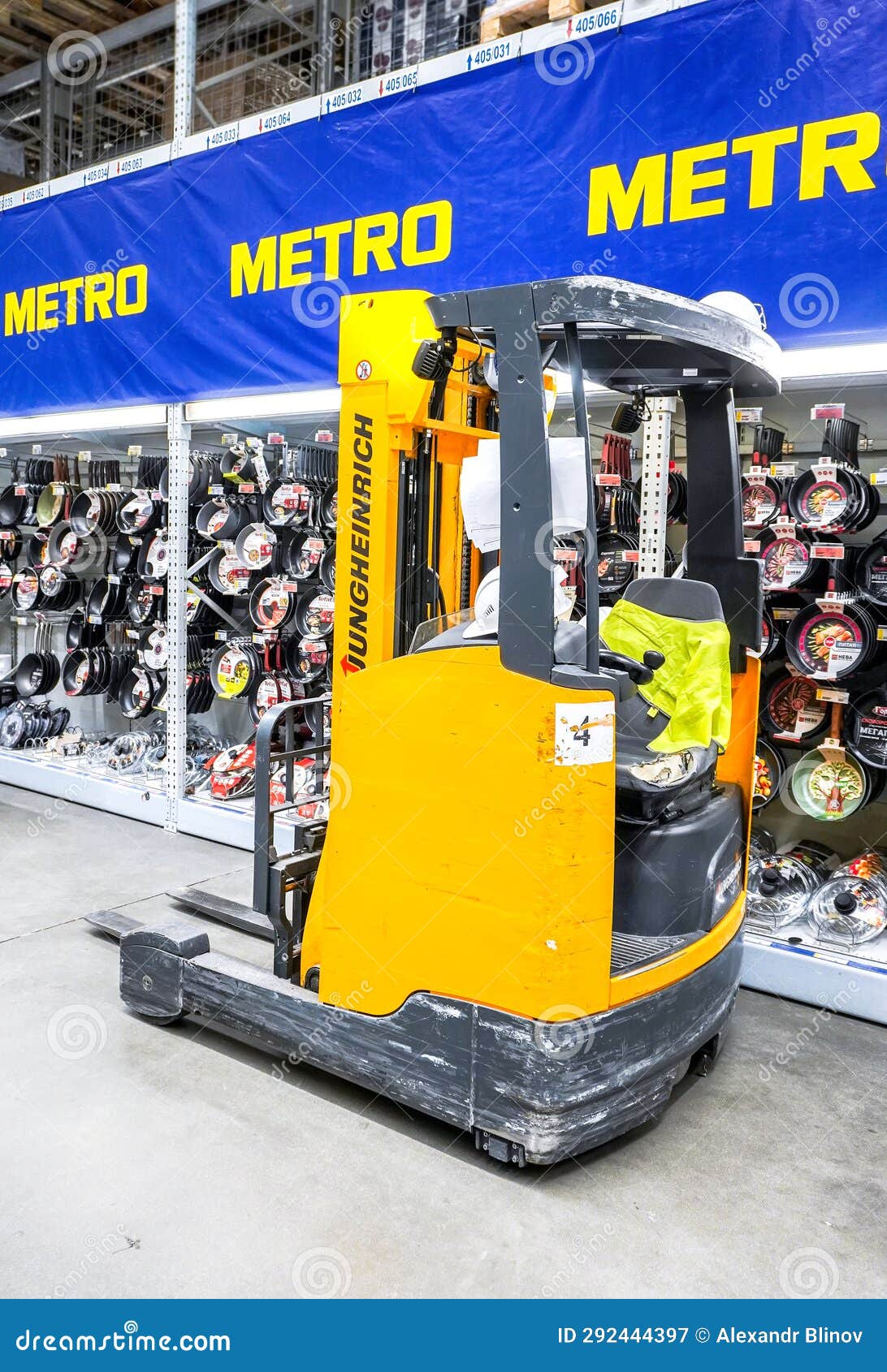 Warehouse Forklift in the Metro Store Editorial Photography - Image of ...