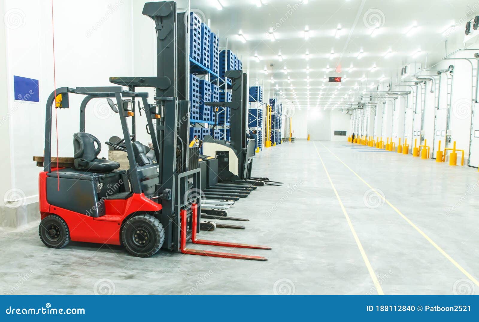 Warehouse Freezer Logistics Storage, Loading and Shipment Stock Photo ...