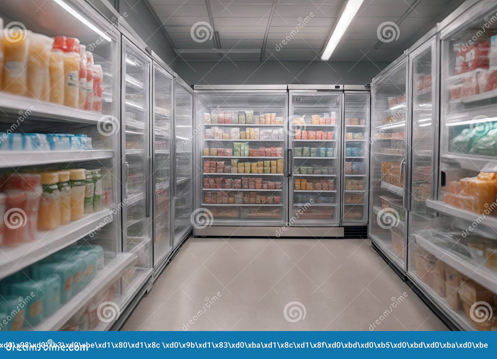 Warehouse Freezer. Refrigeration Chamber for Food Storage Stock ...