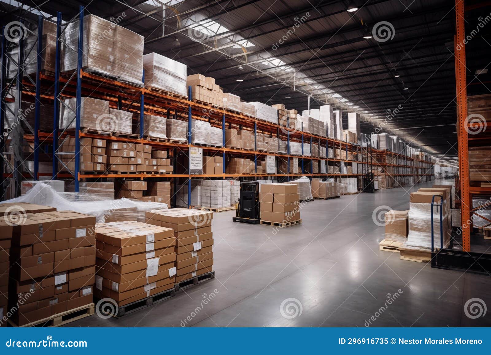 Warehouse Full of Boxes and No People Stock Image - Image of bulk, neat ...