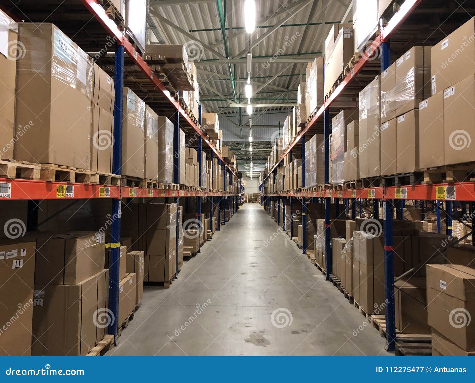 The warehouse stock image. Image of organize, rack, stack - 112275477