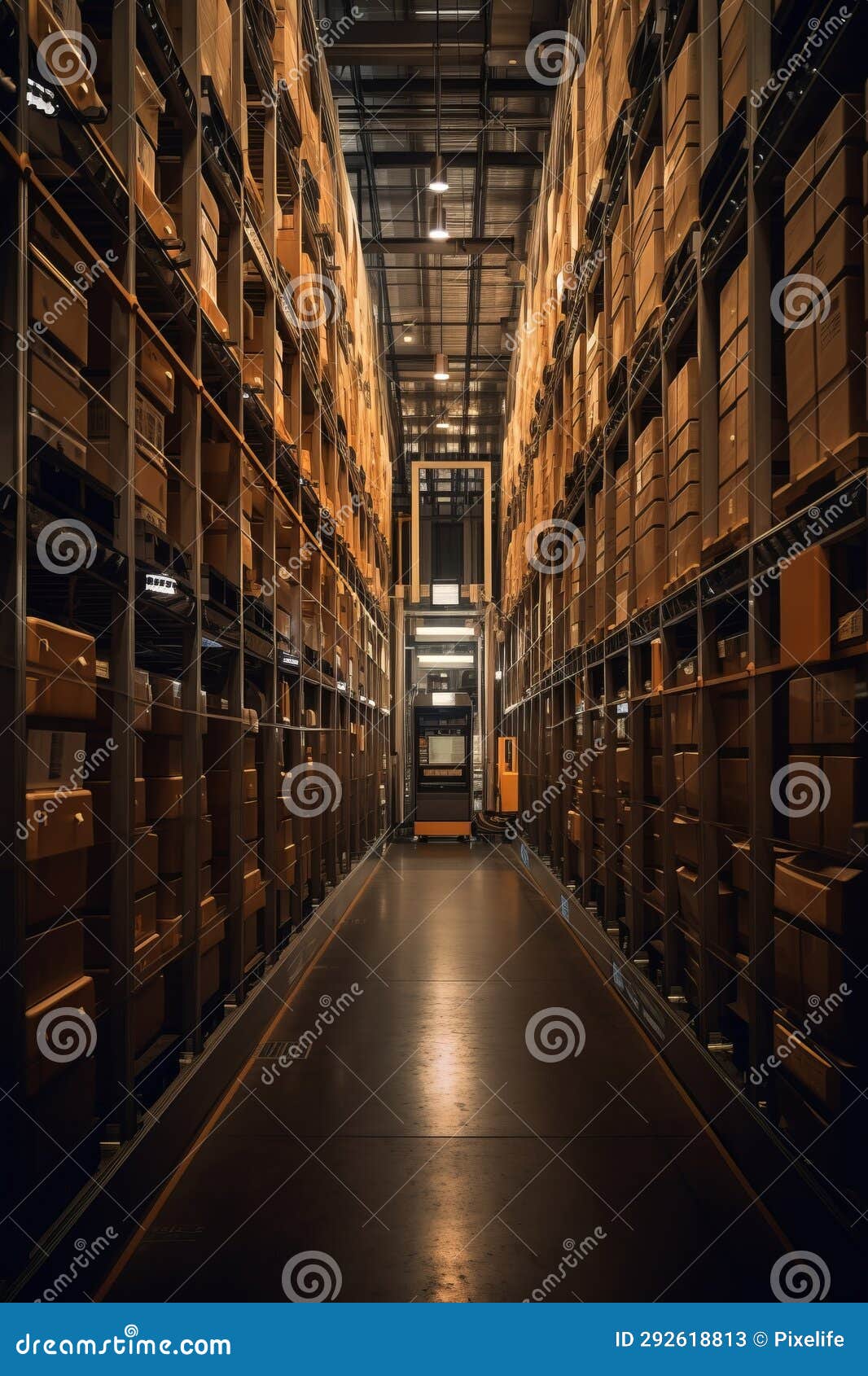 A Warehouse with a Fully Automated Order Management System AI Generated ...