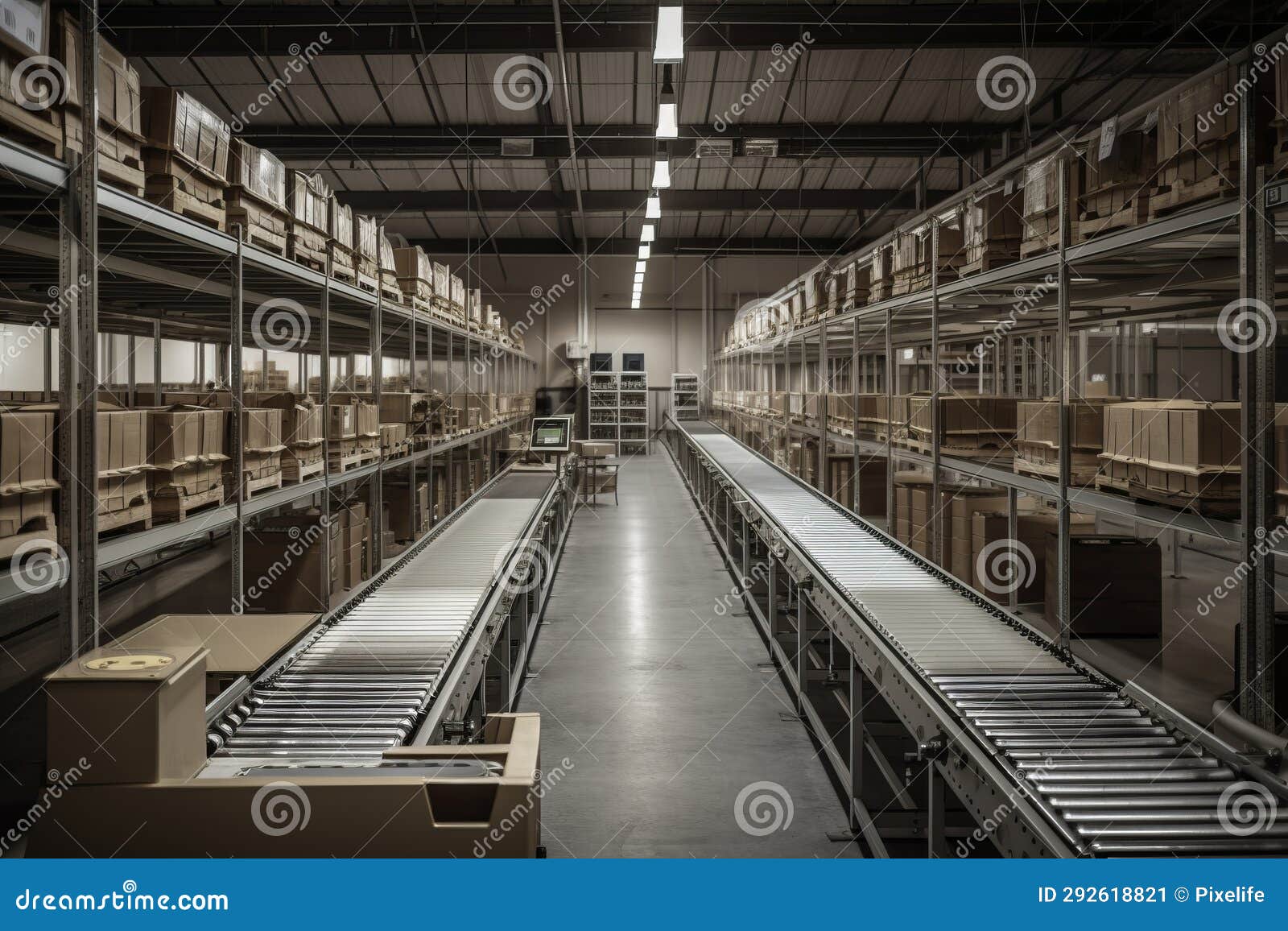 A Warehouse with a Fully Automated Order Management System AI Generated ...
