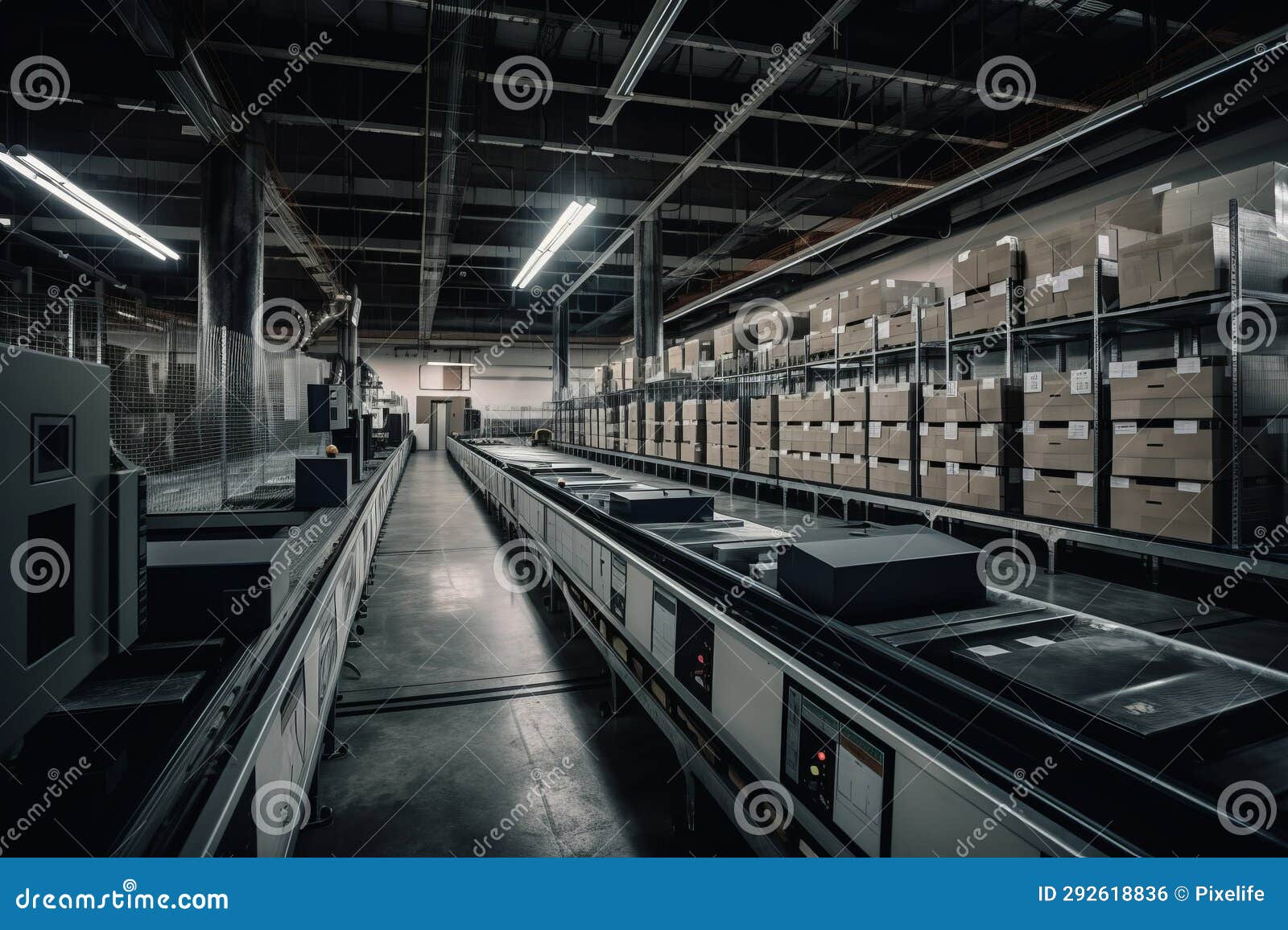 A Warehouse with a Fully Automated Order Management System AI Generated ...