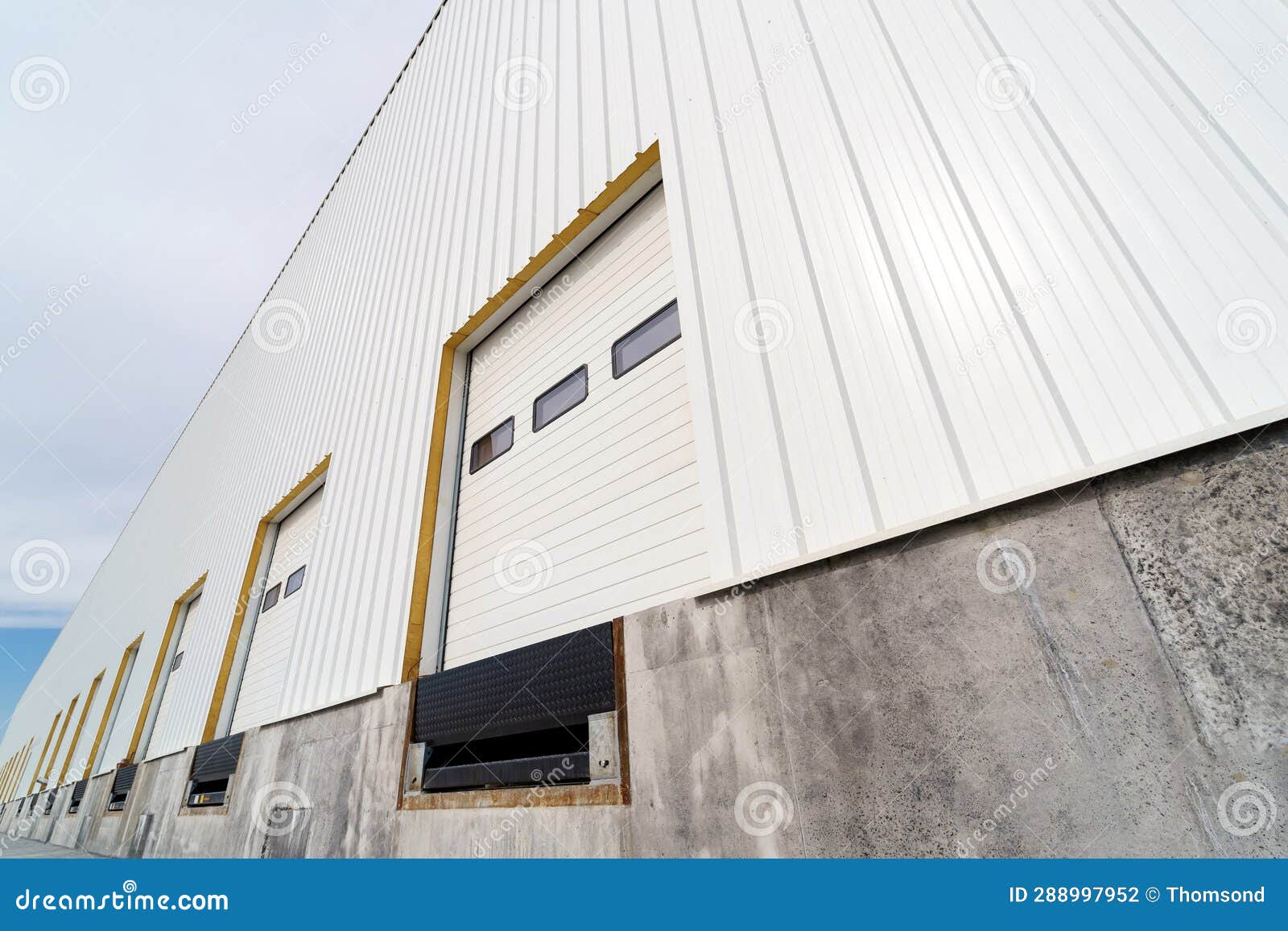 Warehouse Gate in a Distributed Center Stock Photo - Image of hall ...