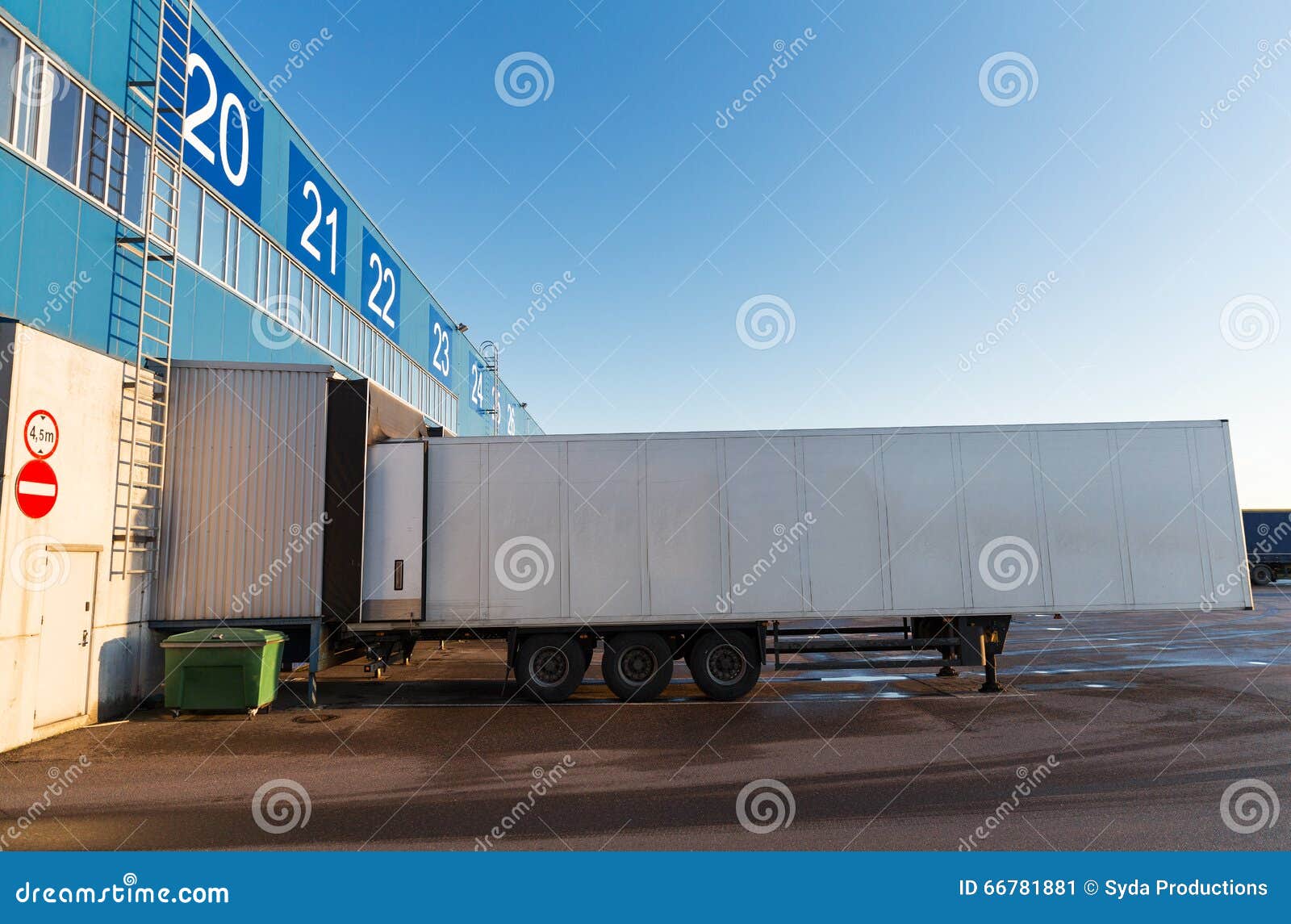 Warehouse Gate and Truck Loading Stock Image - Image of shipment ...