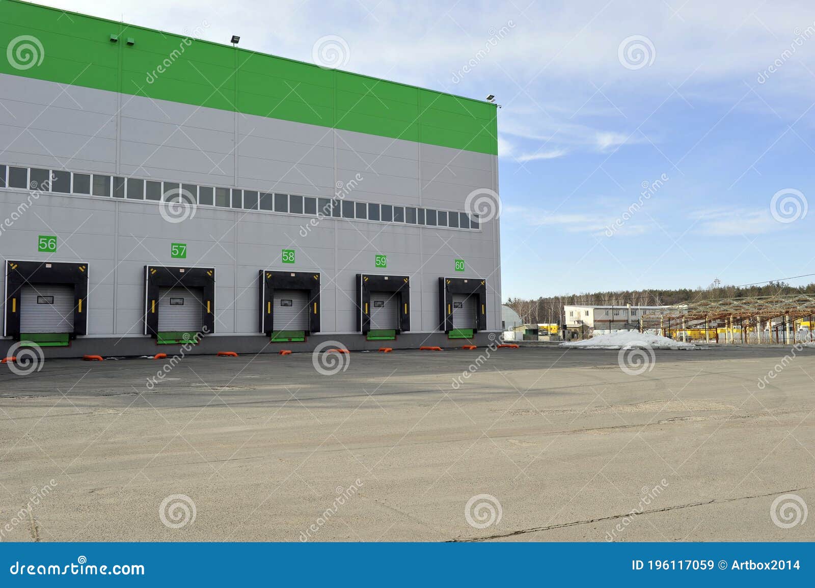 Warehouse with Gates for Loading Goods Stock Image - Image of door ...